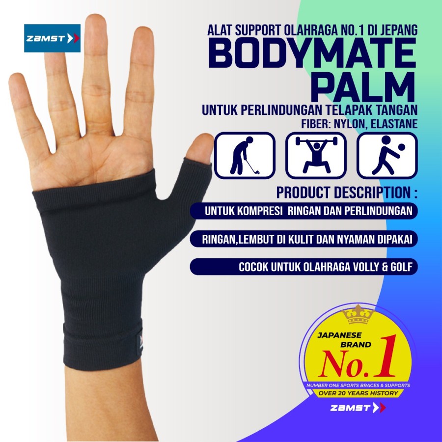 Wrist Hand Brace Palm Hand Brace Support Bodymate Zamst Japan | Shopee ...