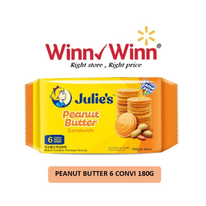 JULIE'S PEANUT BUTTER SANDWICH 6 CONVI PACKS 180G | Shopee Malaysia