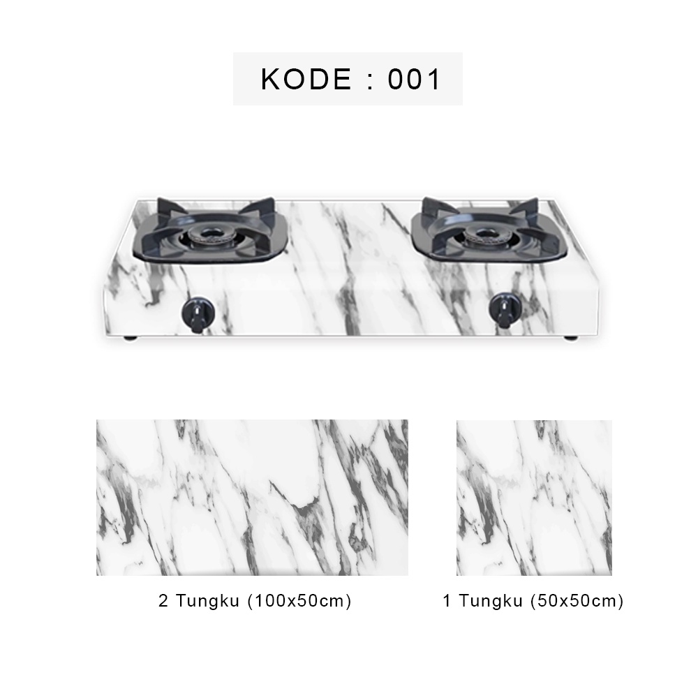 1-burner And 2-burner Stove Stickers With Minimalist Marble Motifs ...