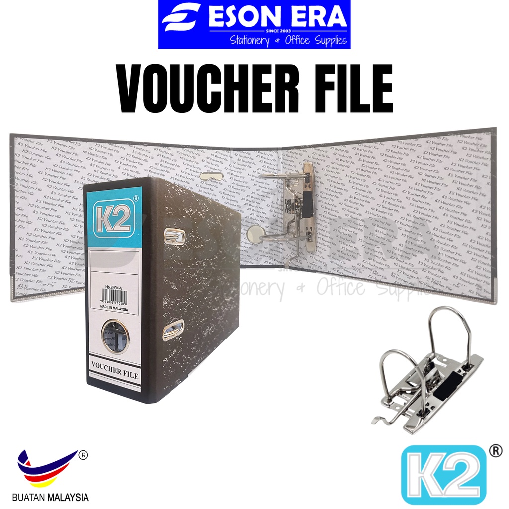 K2 Voucher File 75mm 3inch Ring File Arch File Half A4 | Shopee Malaysia