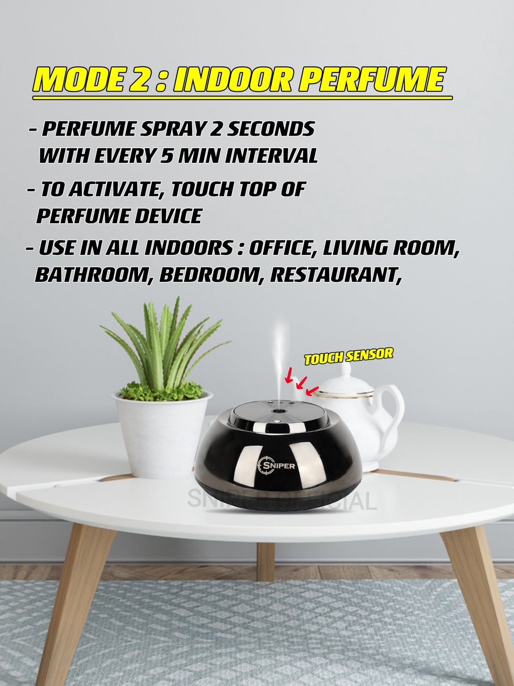 [LAUNCH PROMO] IMPORT SNIPER SMART AI NANO MIST DIFFUSER CAR Perfume ...