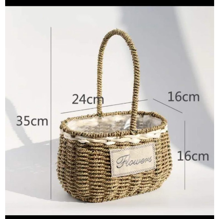 Bakul Buah RUSTIC THEME Solid BASKET for Fruits Flowers Bakul Buah ...