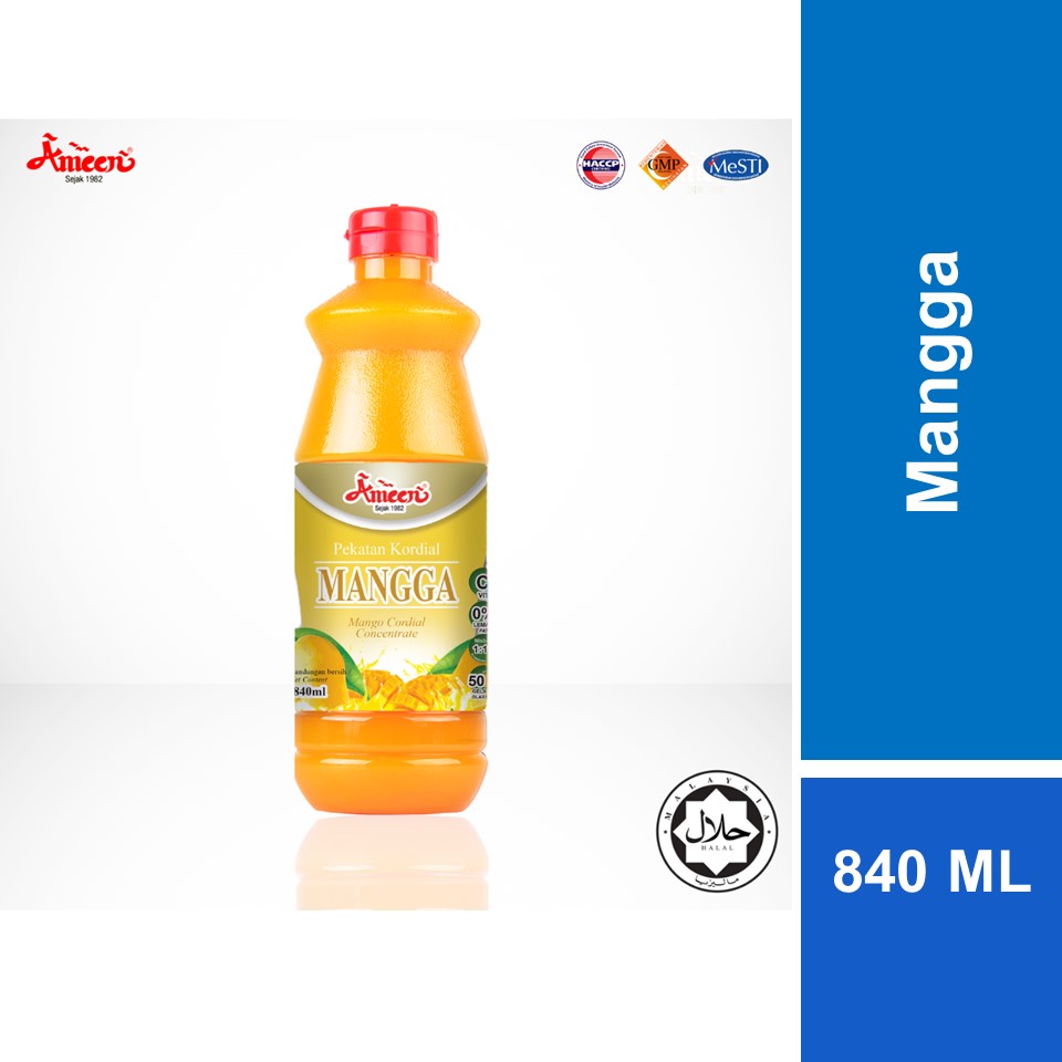 Ameen Flavoured Concentrated Cordial (Mango) 840ml | Shopee Malaysia Ameen Flavoured Concentrated Cordial (Mango) 840ml | Shopee Malaysia