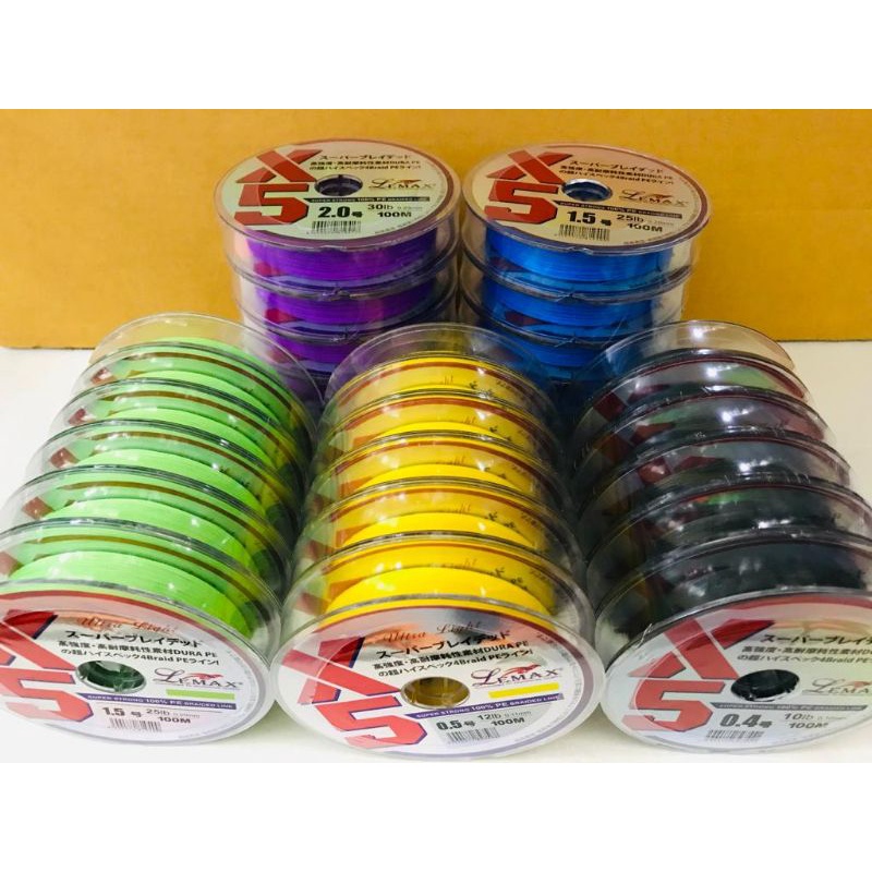 LEMAX X5 PE BRAIDED LINE (100M) | Shopee Malaysia