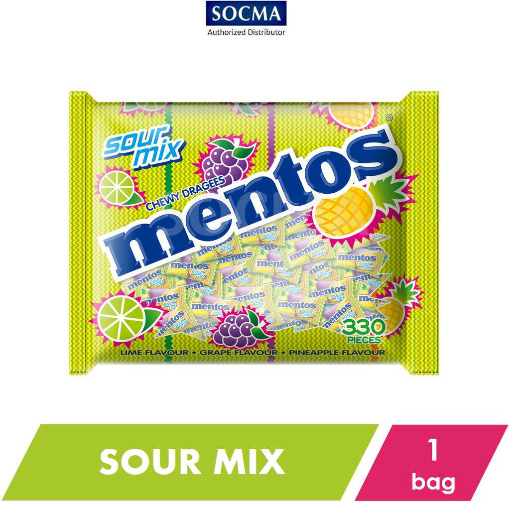 Mentos Pillow Pack 330s - Sour Mix [1] | Shopee Malaysia
