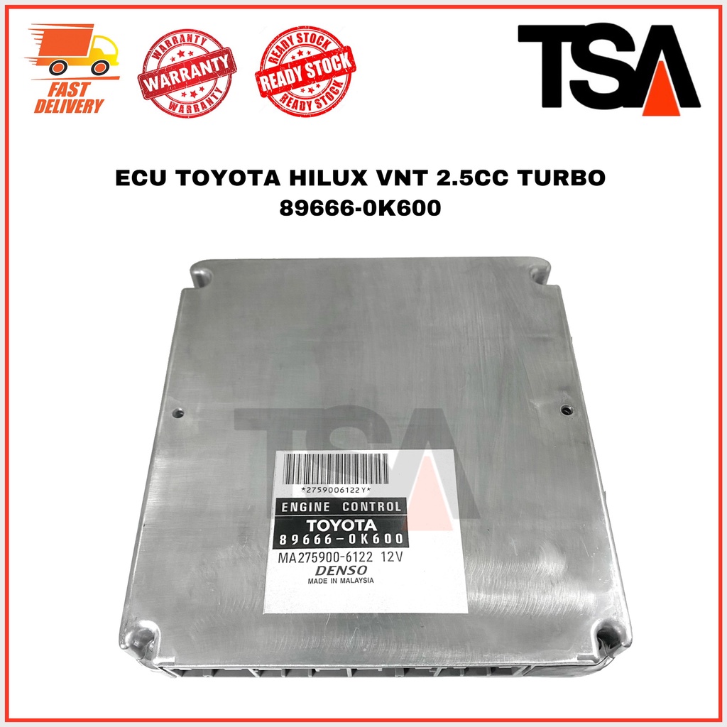 ECU TOYOTA HILUX VNT 2.5CC TURBO - 89666-0K600 ENGINE CONTROL UNIT ...