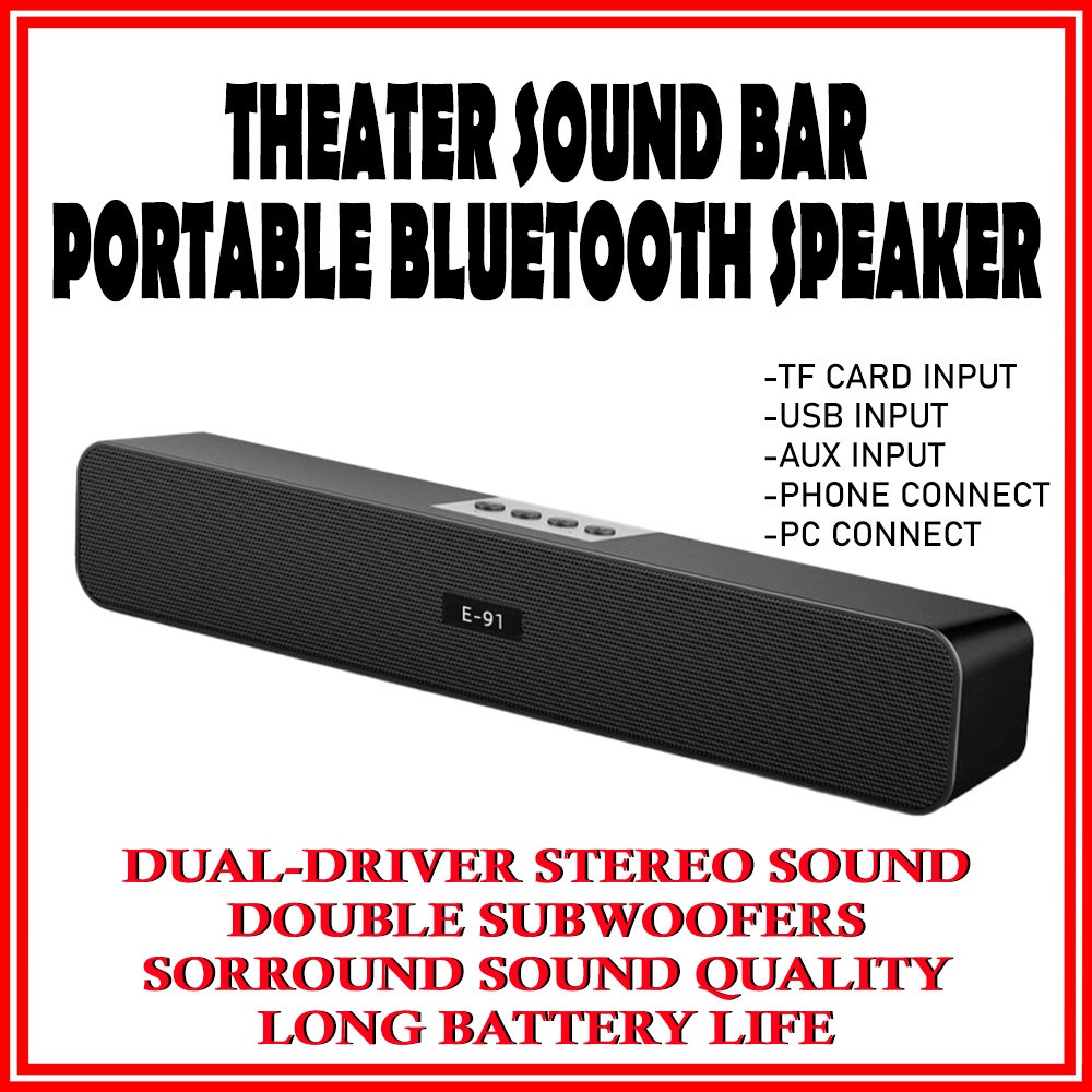 Portable Bluetooth Speaker Theater Sound Bar Computer TV Phone Wireless ...