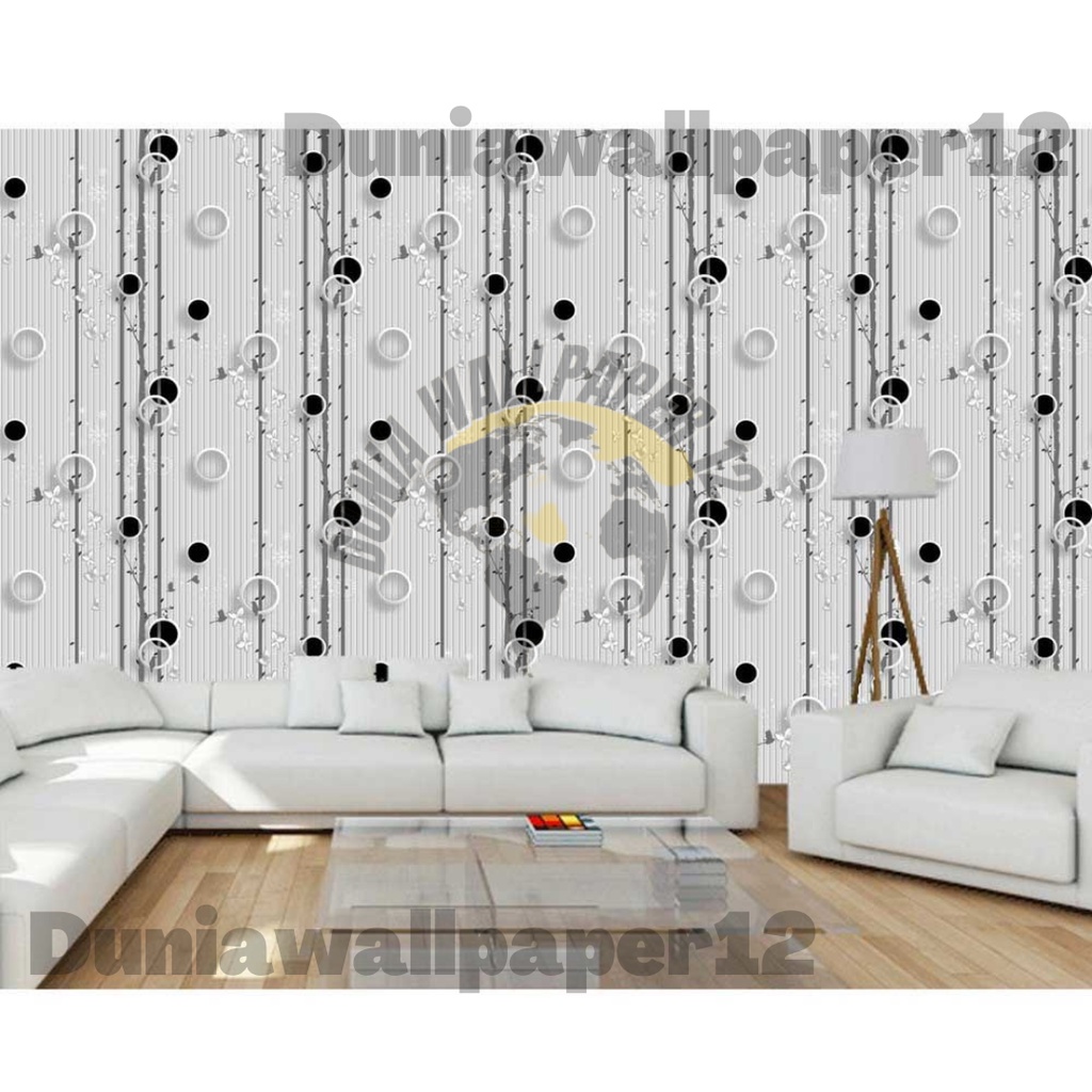HITAM Dunia Wallpaper Wall Sticker Black Tree Motif Premium PVC ...