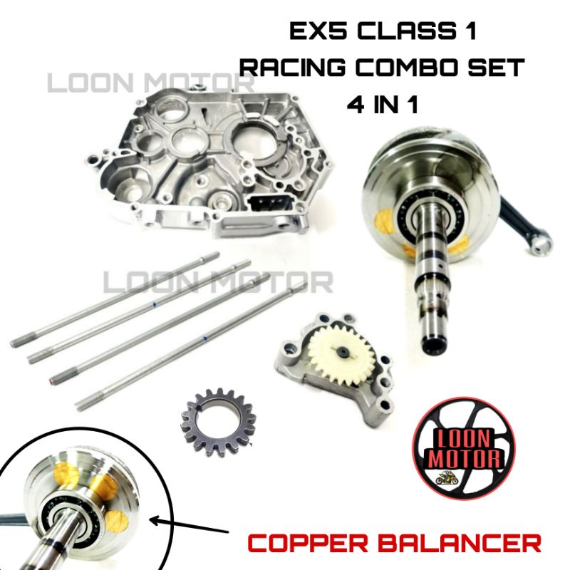 WAVE125 PNP EX5 CLASS 1 RACING CRANKSHAFT COMBO 4 IN 1 SET - STRONGER | Shopee Malaysia