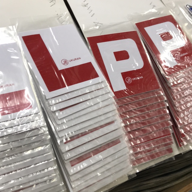 Plate L Plate P Motorcycle & Car Kereta Motor Plat L & Plat P (One Set ...