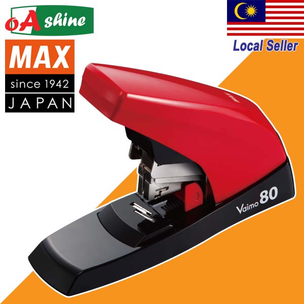 Max Flat Clinch Compact Heavy-duty Stapler HD-11UFL VAIMO 80 Red/White ...