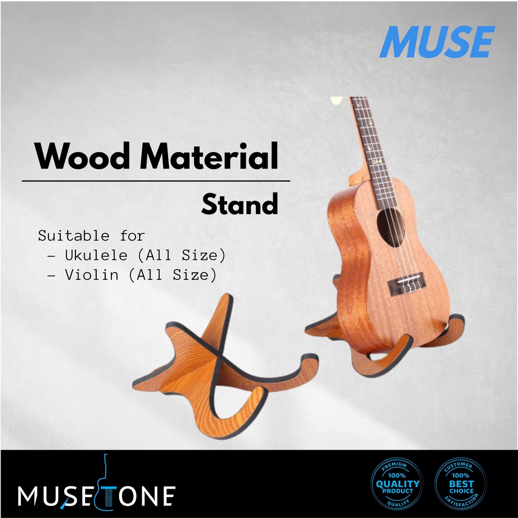 MUSE Portable Ukulele Violin Holder Wooden Foldable Holder Stand ...