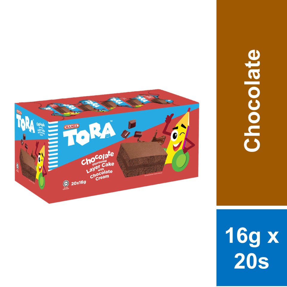 Tora Layer Cake Box - Chocolate Choco 16g x 20s | Shopee Malaysia