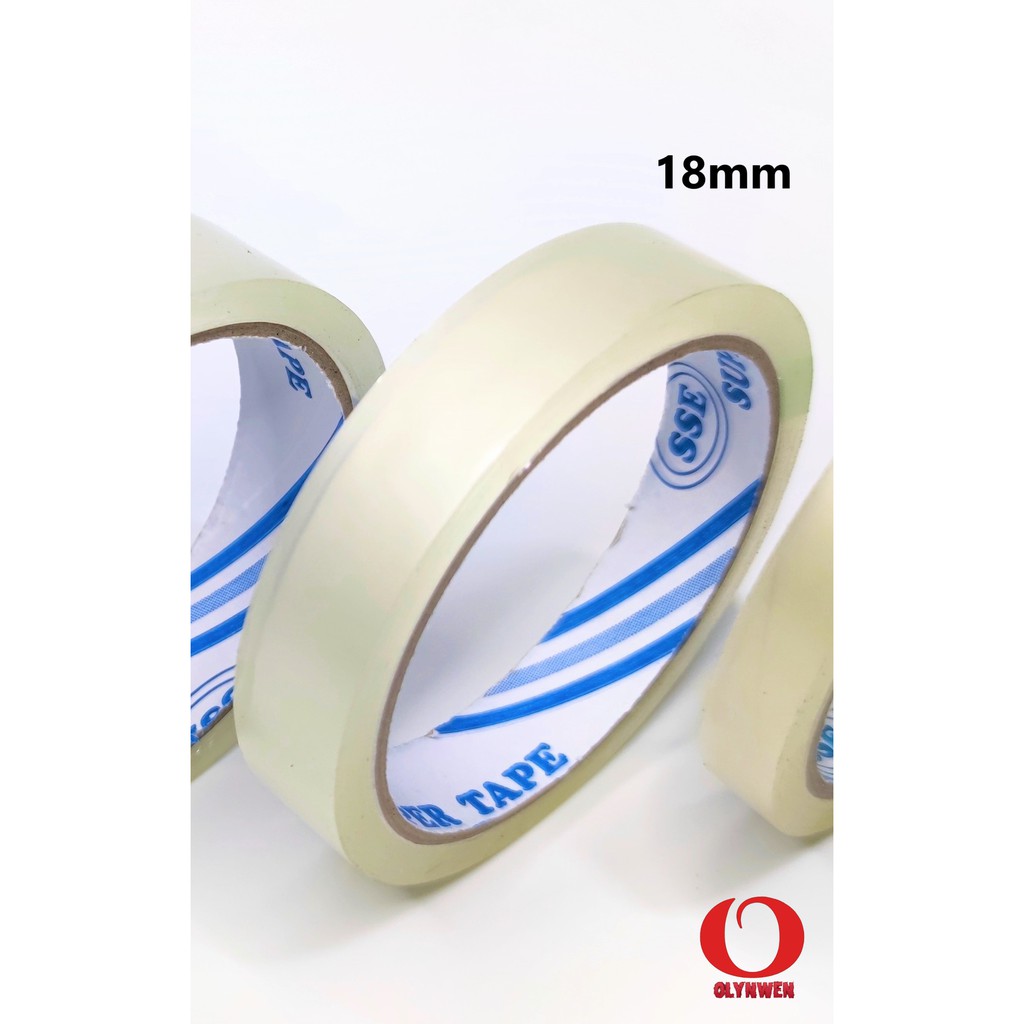 OPP tape stationary 50yards tape Adhesive Transparent 12mm 18mm 24mm ...