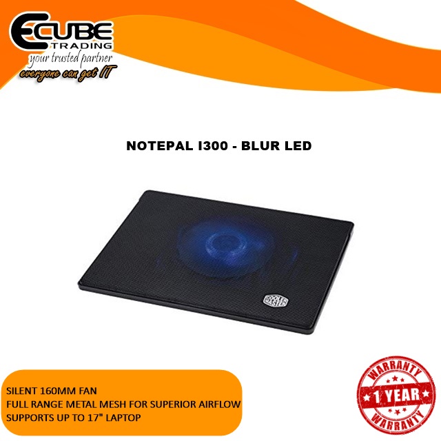 COOLER MASTER NOTEPAL I300 LED LAPTOP COOLING PAD (R9-NBC-300L-GP ...