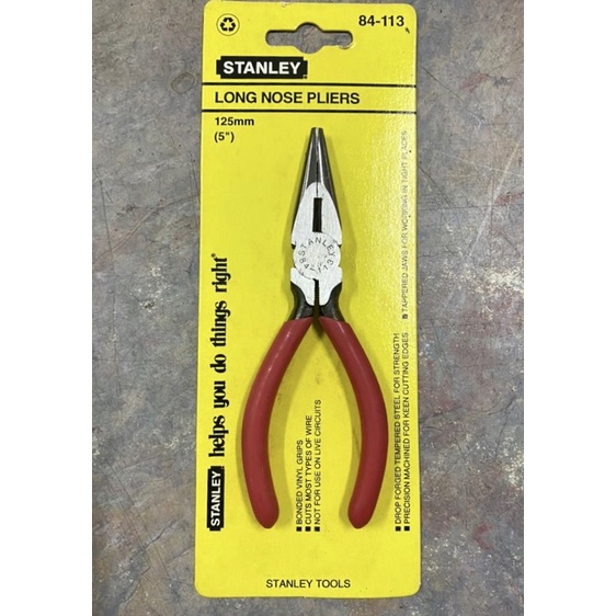 Stanley Long Nose Pliers 5” 6" Made in Japan | Shopee Malaysia