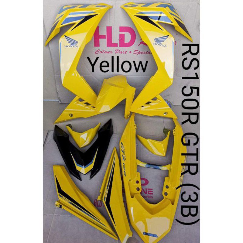 HONDA RS150R GTR(3B) YELLOW HLD COVER SET RS150 (STICKER TANAM ...