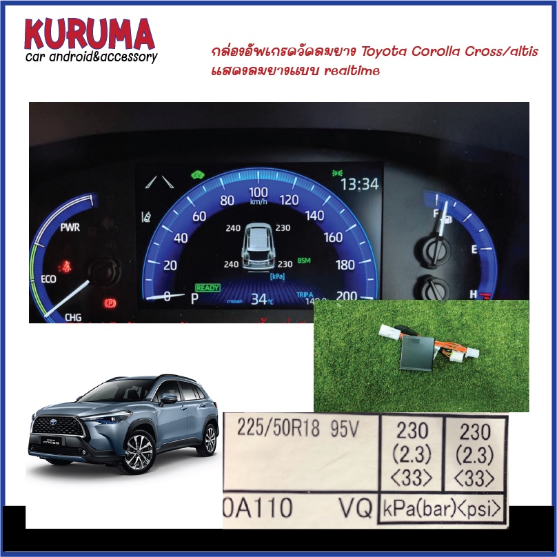 TPMS Upgrade Box TOYOTA COROLLA CROSS/altis To Show The Tire Pressure ...