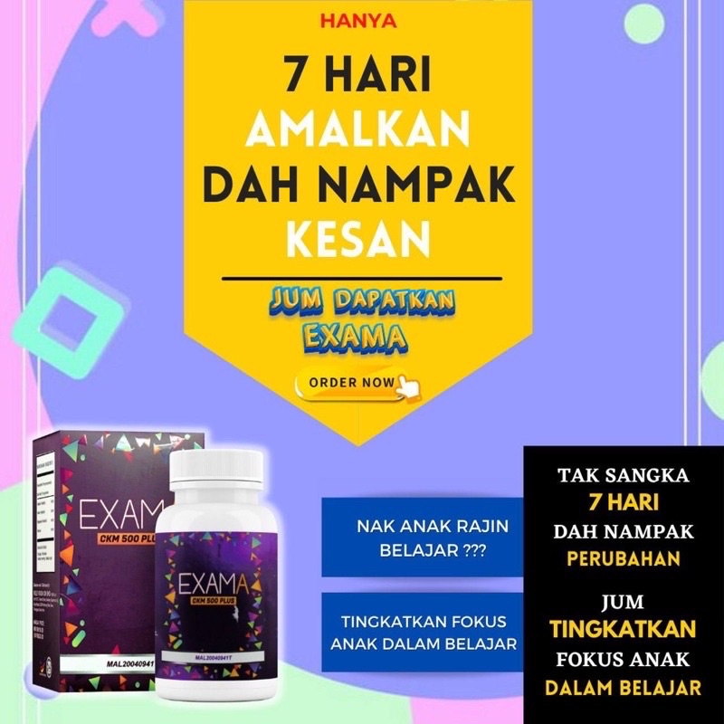 [⚡️FLASH SALE⚡️] Exama Minda Cerdas Original HQ 100% Vitamin Minda Kanak2 Brain Supplement Ubat ...