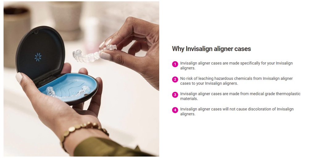 Invisalign Aligner and Retainer Case Black Blue Lime l Pink l White l ...