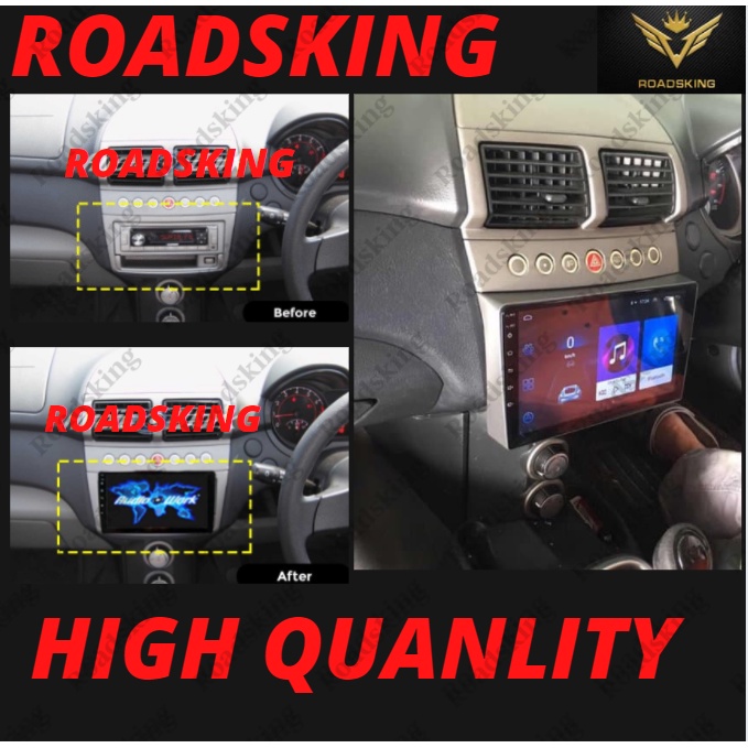 PROTON GEN2 PERSONA 2006-2015 9 INCH CAR PLAYER GREY CASING ANDROID ...