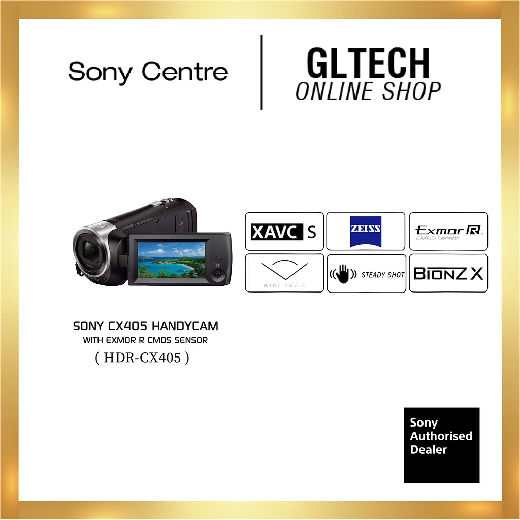 Sony [HDR-CX405] Handycam® with Exmor R™ CMOS sensor (BOM) | Shopee ...