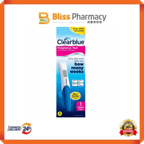 CLEARBLUE DIGITAL PREGNANCY TEST 1's (with week indicator) | Shopee ...