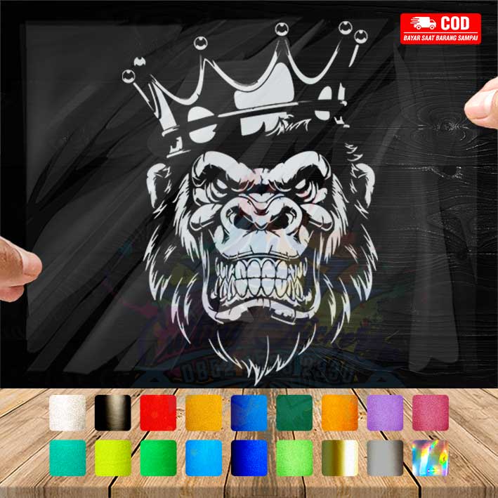 King Kong Variation Motorcycle Car Sticker Embossed Cool Flame ...