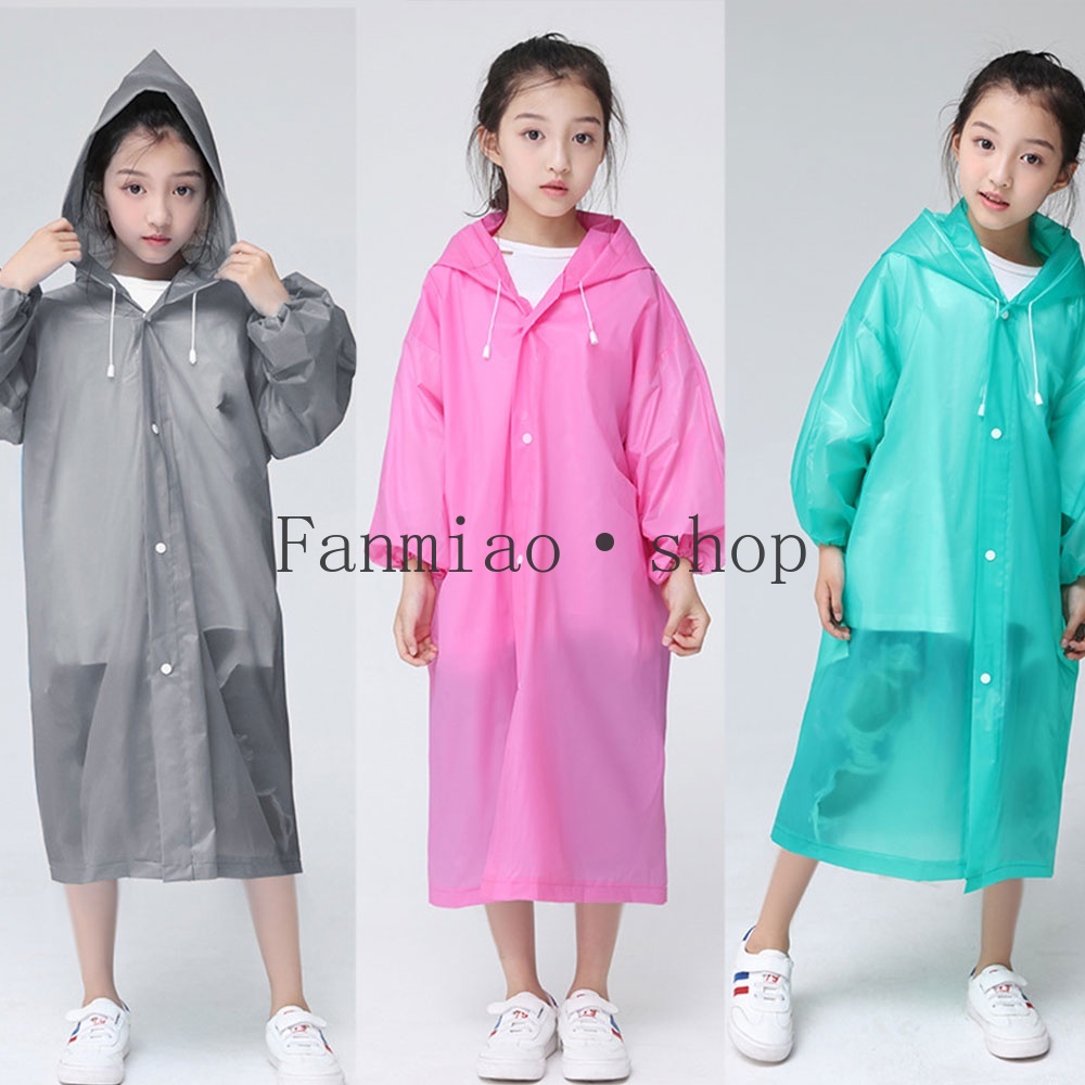 Kid Raincoat Children Frosted Elastic Light EVA long Rainwear Rain coat | Shopee Malaysia
