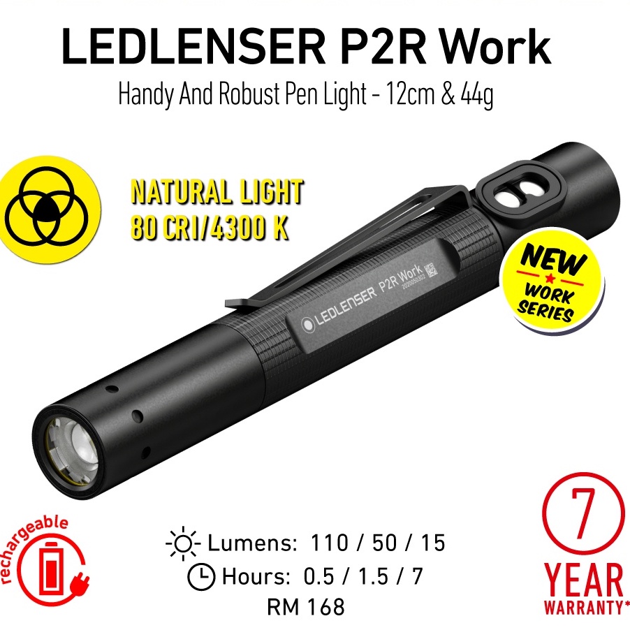 LEDLENSER P2R Work Rechargeable Penlight [READY STOCK] | Shopee Malaysia