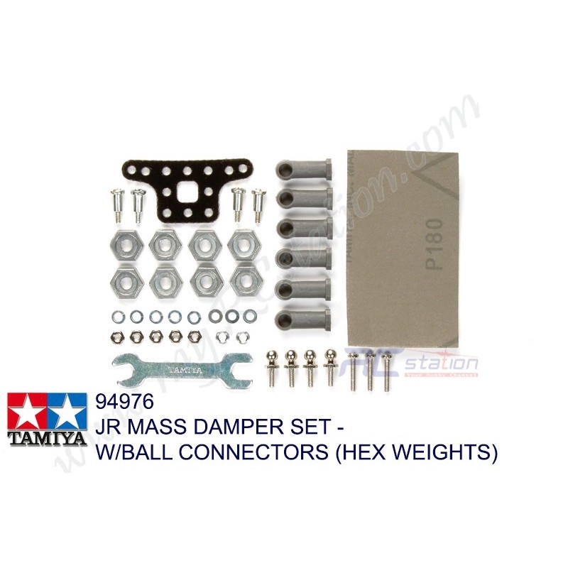 Tamiya #94976 - JR Mass Damper Set w/Ball Connectors (Hex Weights ...