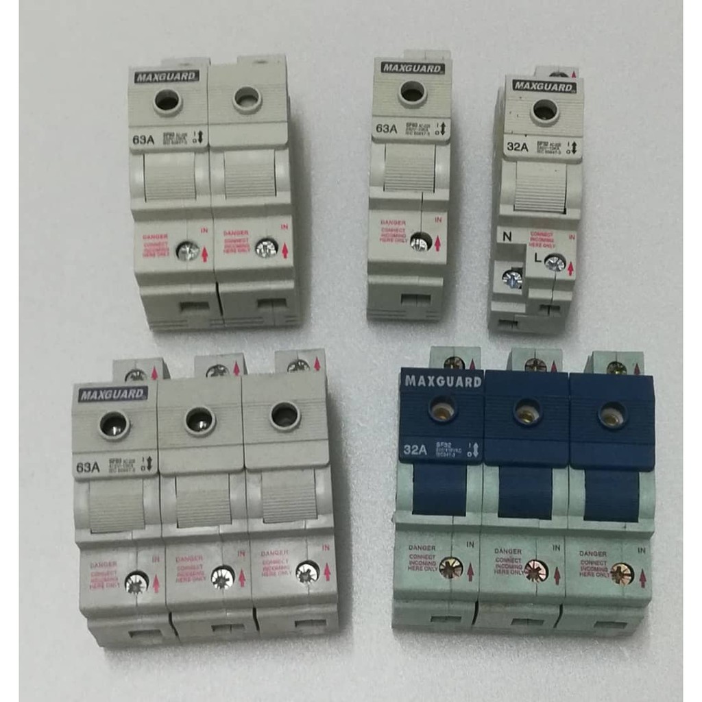 MAXGUARD MAIN SWITCH WITH FUSE 3POLE 32 A, 63 A | Shopee Malaysia