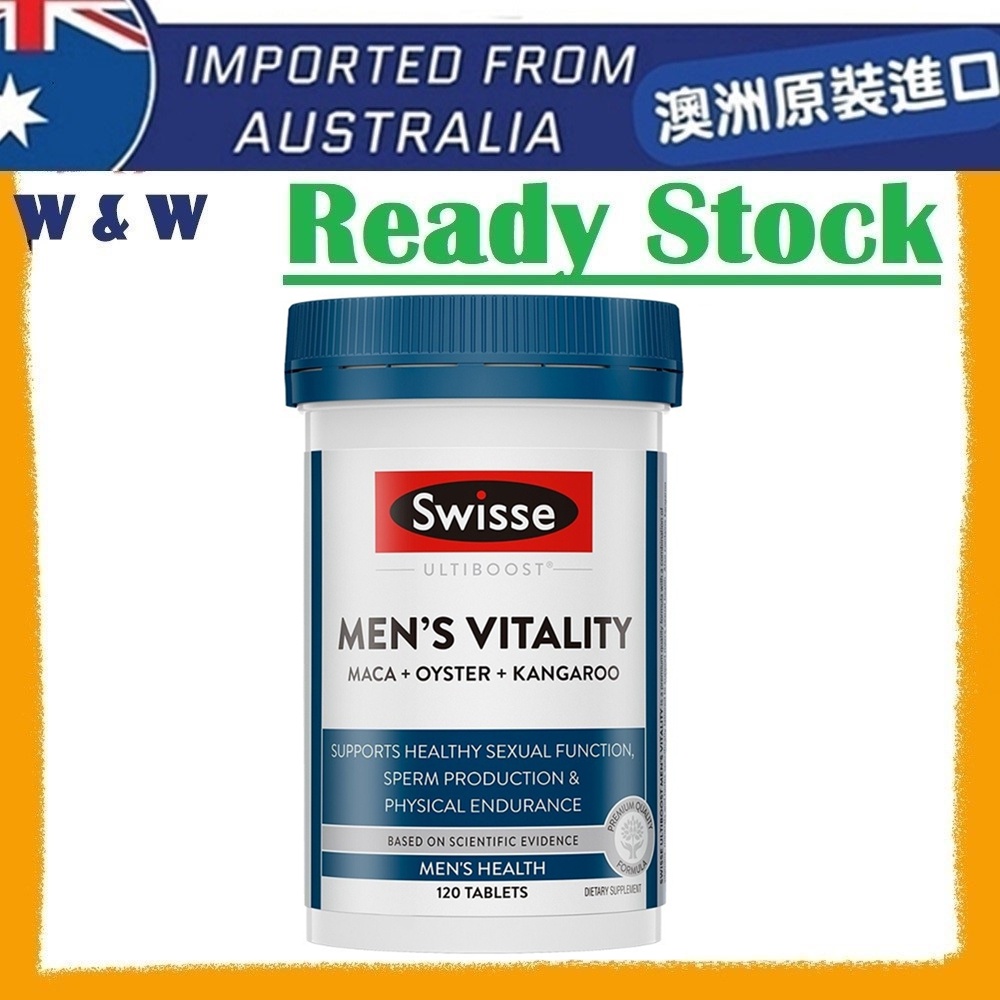[AUS Import EXP 08/2026] Swisse Ultiboost Men's Vitality Maca+Oyster+Kangaroo 120 Tablets ( Made ...