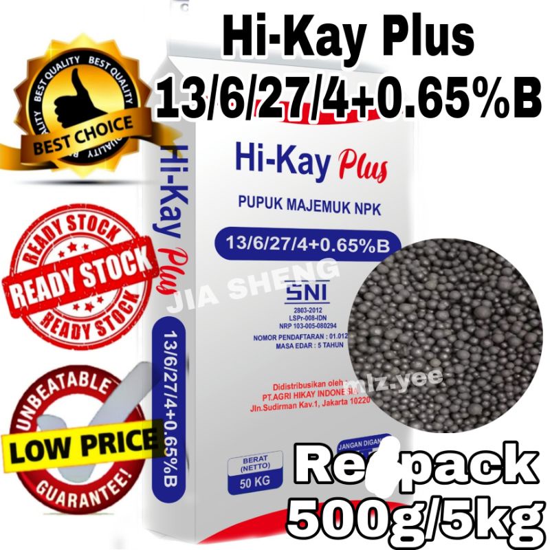 🔥Hi-Kay Plus NPK 13/6/27/4+0.65%B 500g🌱 Baja Subur 🌱Baja Daun🌱Baja Sayur🌱Baja Pokok🌱Baja Kopi ...