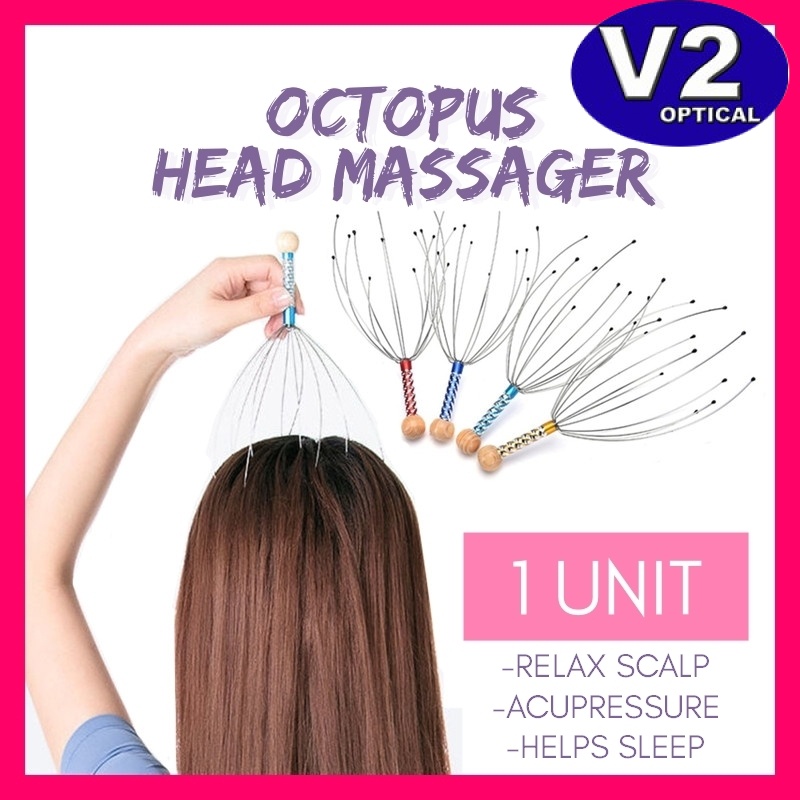 (1 PC) Octopus Head Massager Tool Stress Relieve Headache Relax ...
