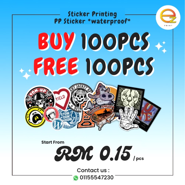 Ready Stock CUSTOM LABEL STICKER**PP STICKER** BELI 100 FREE 100 ...
