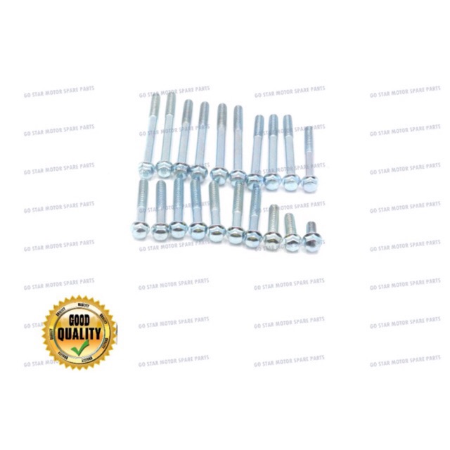 GBO CRANKCASE FULL ENGINE COVER SCREW COMPLETE SET / ENGINE COVER BOLT ...
