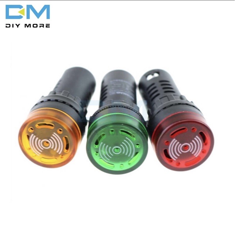 Ad16-22sm DC 12V AC220V LED Flash Alarm Buzzer LED Signal Indicator Light Warning Lamp Red Green ...