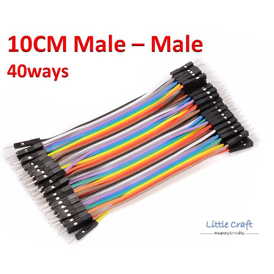Arduino Jumper Wire 1P-1P 2.54mm Male to Male 10cm 40Ways For IoT ...