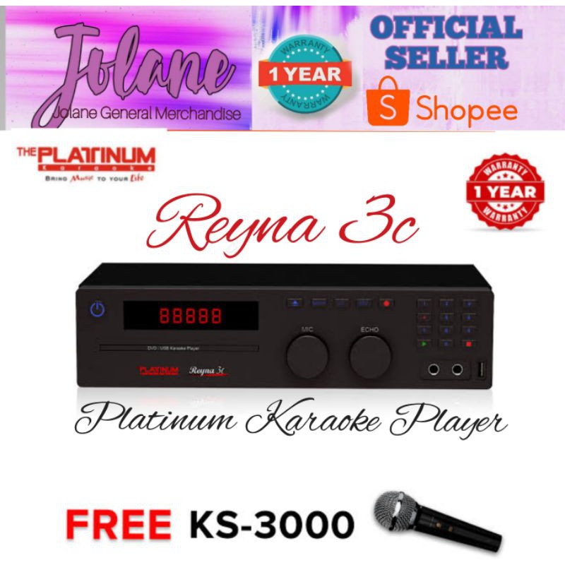 Platinum Reyna 3c DVD Karaoke Player with Microphone | Shopee Malaysia