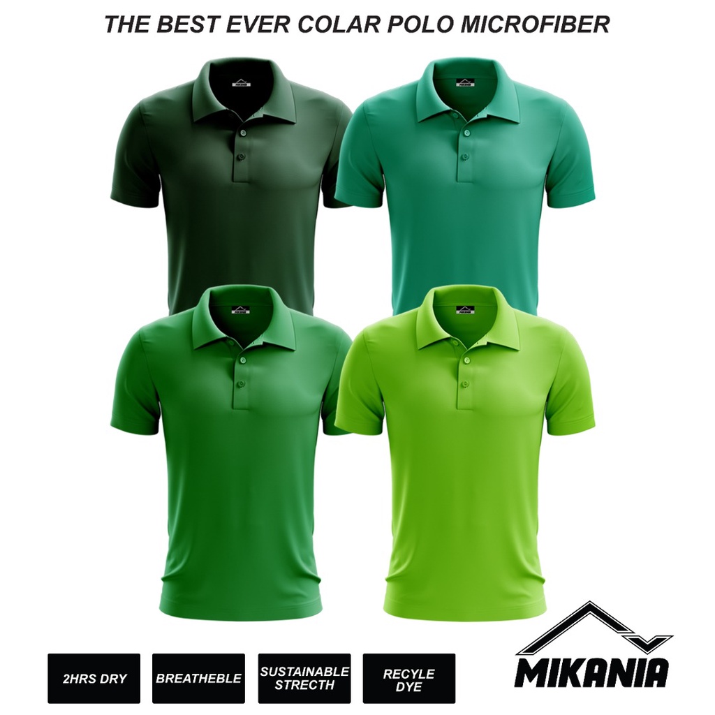 Polo Microfiber Plain Jersey Collar Tshirt | Jersi Microfiber Kolar ...