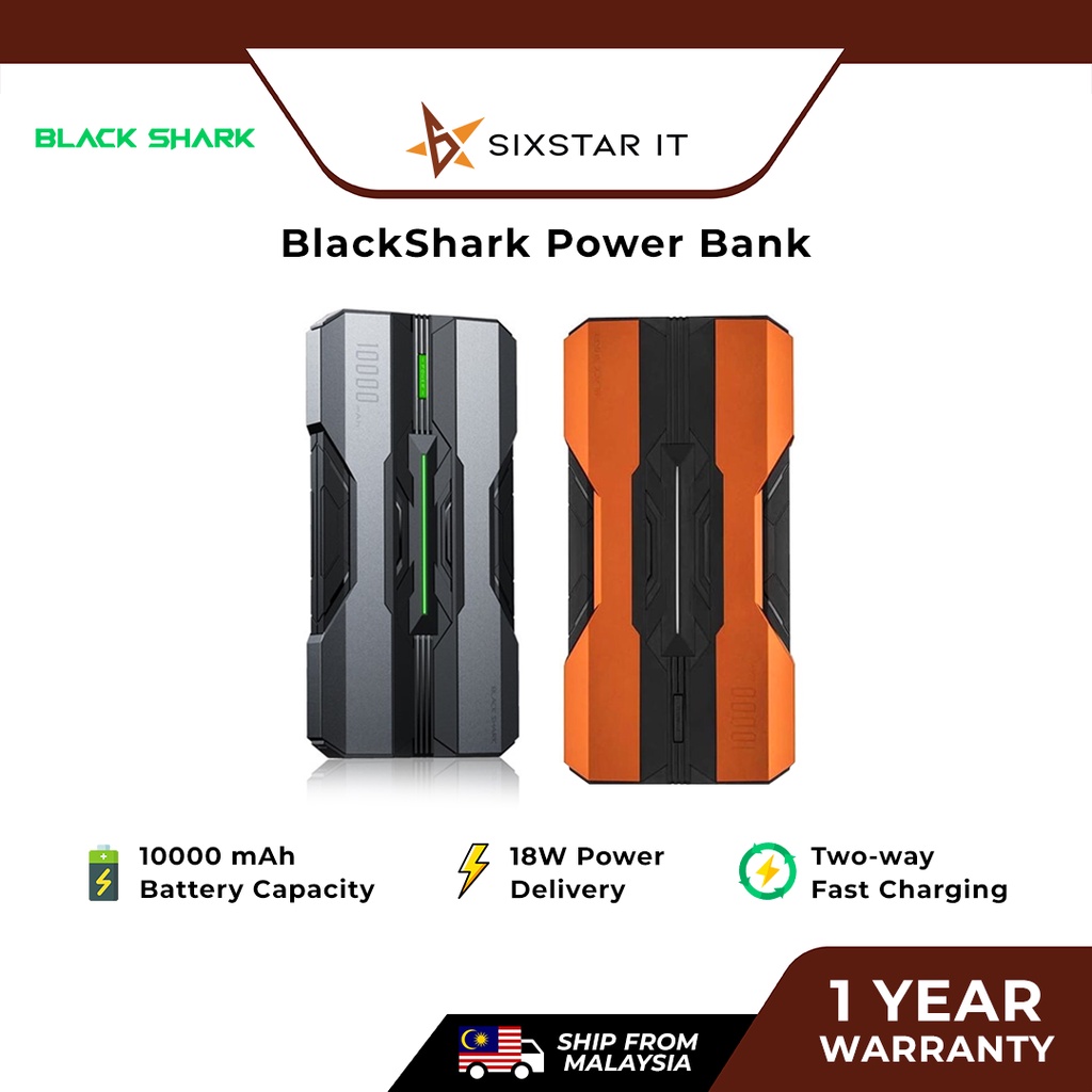 Black Shark Power Bank - USB Type-C Two-Way Fast Charging (10000 Mah ...