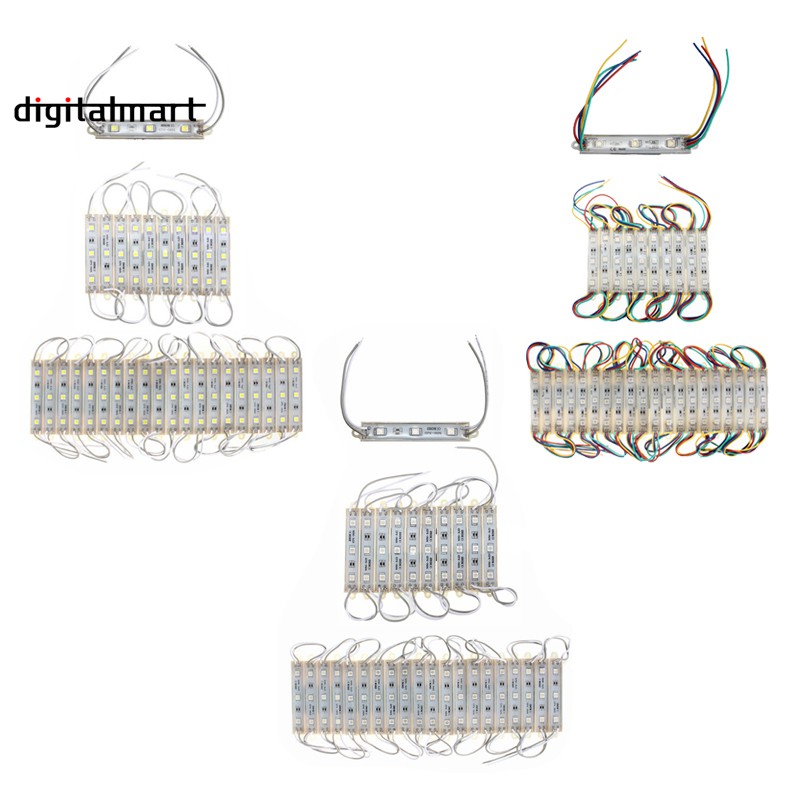 5050 SMD 3 LED Module LED Strip String Light Waterproof DC 12V | Shopee ...
