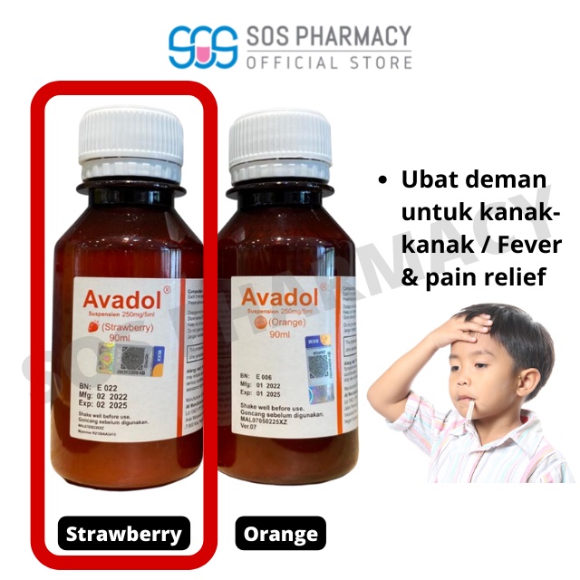Panadol Suspension 60mL & Chewable 144S/Avadol Suspension 250mg/5ml ...