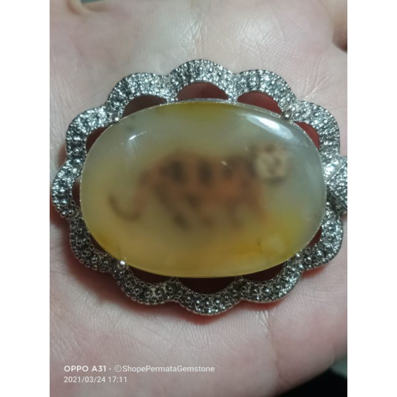Natural Batu Gambar Macan | Shopee Malaysia