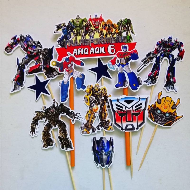 Transformers Cake Topper Birthday | Shopee Malaysia