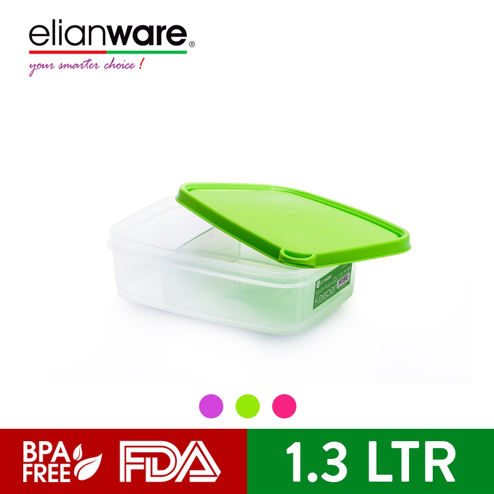 Elianware BPA Free Multipurpose Rectangular Airtight Microwavable Food ...