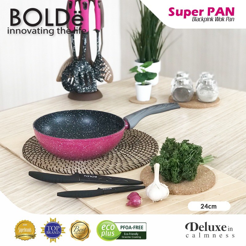 Bolde Wok Pan 24/26/28 CM Frying Pan/Frying Pan - Super Pan BLACKPINK ...