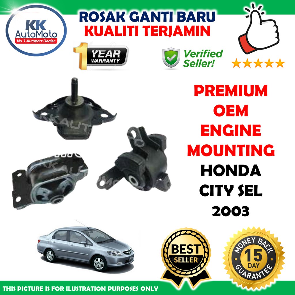 Honda City SEL VTEC 2003 Premium OEM Engine Mounting Set - 1 Year Warranty | Shopee Malaysia