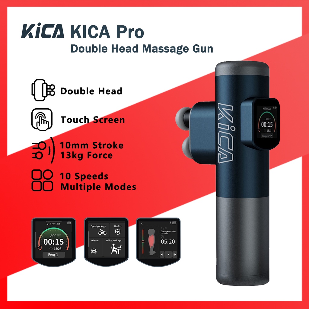 KICA Pro Double Head Massage Gun Smart Body Massager for Muscle Pain ...